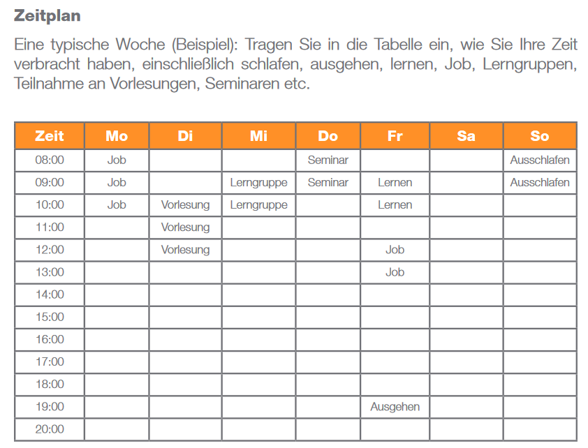 Wochenplan: Bringe Struktur in deinen Studienalltag | Intervention
